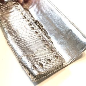 Carlos Falchi | Bags | Authentic Carlos Falchi Leather Python Clutch Bag | Poshmark